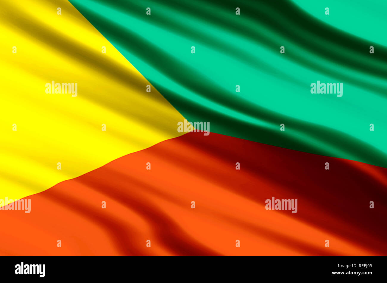 Zabaykalsky waving and closeup flag illustration. Perfect for ...