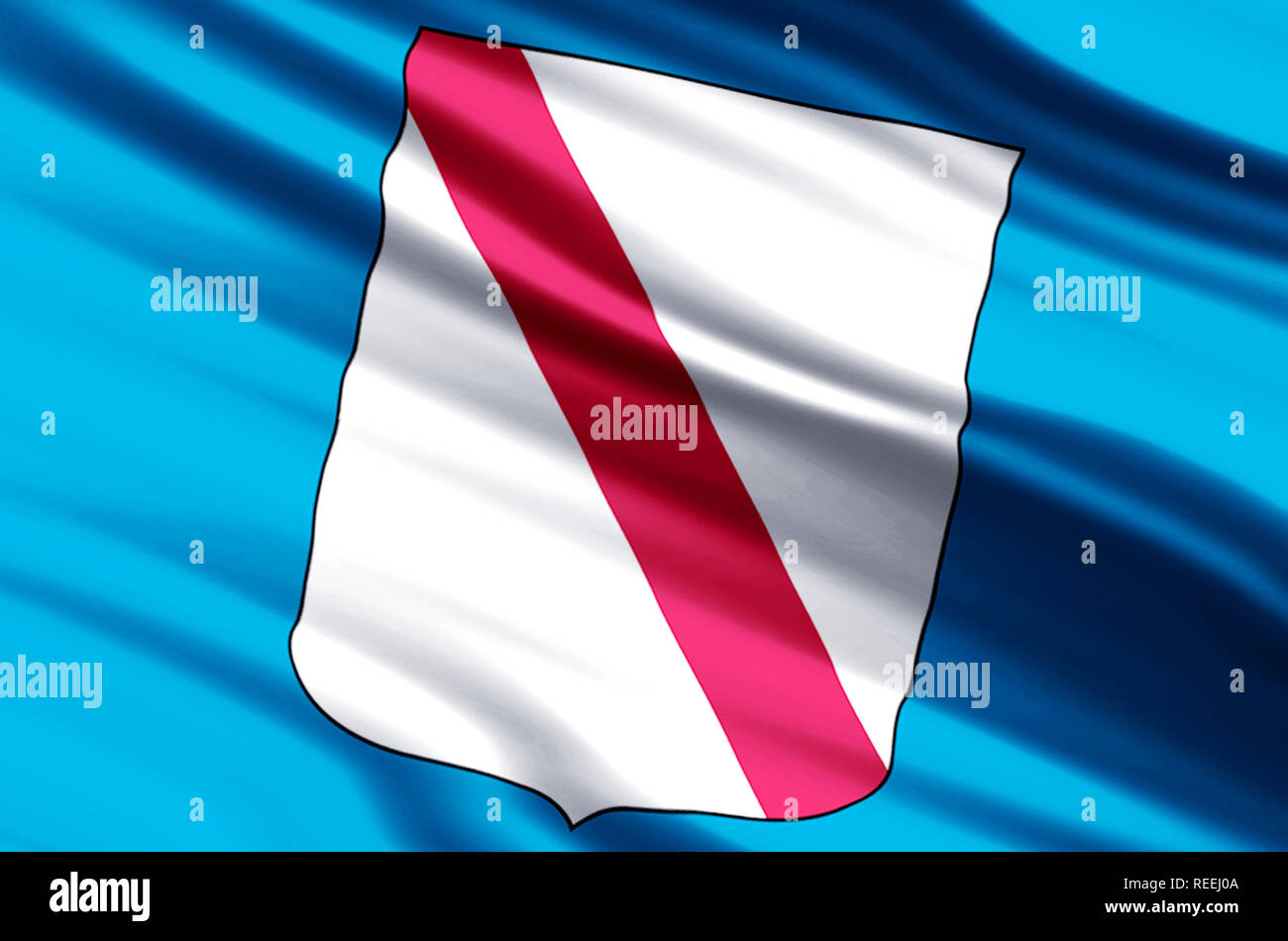 Campania waving and closeup flag illustration. Perfect for background ...