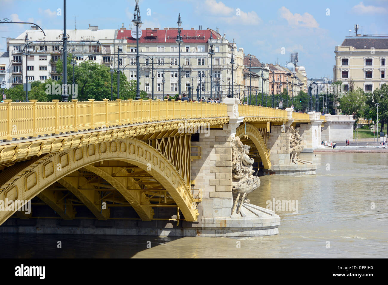 Margaret Bridge is a three-way bridge in Budapest, Hungary, connecting ...