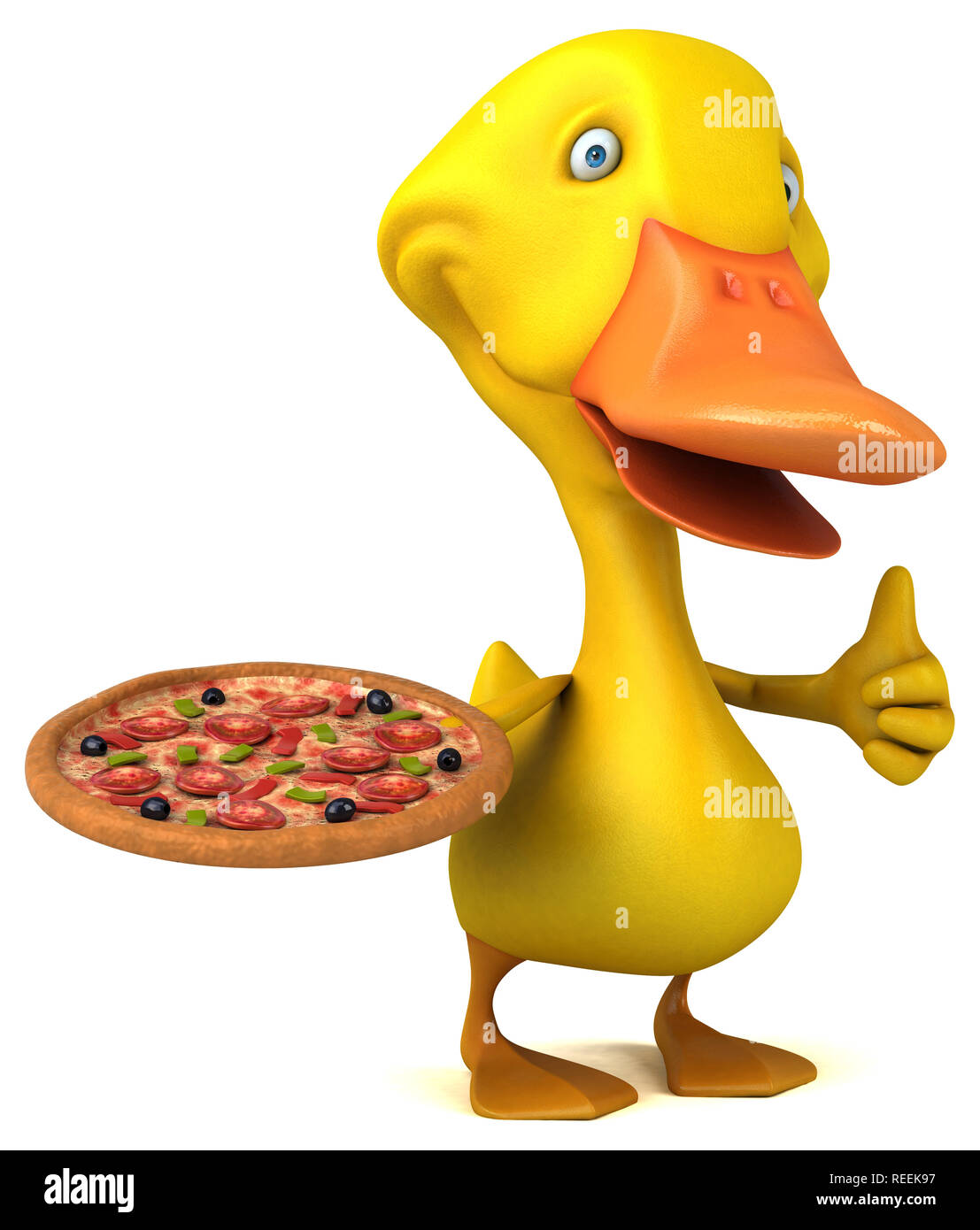 Fun duck - 3D Illustration Stock Photo - Alamy