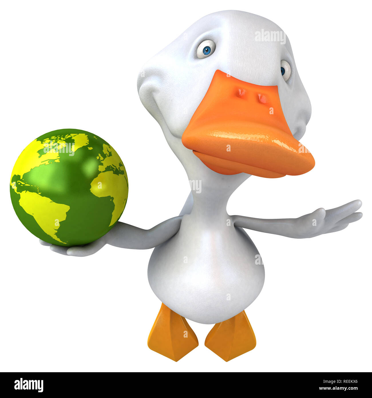 Fun duck - 3D Illustration Stock Photo - Alamy