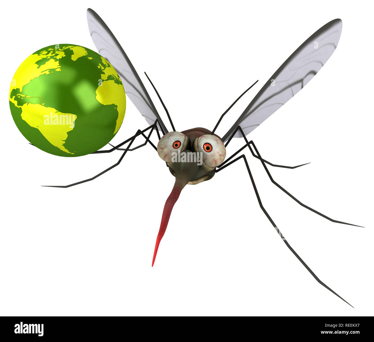 Mosquito - 3D Illustration Stock Photo - Alamy