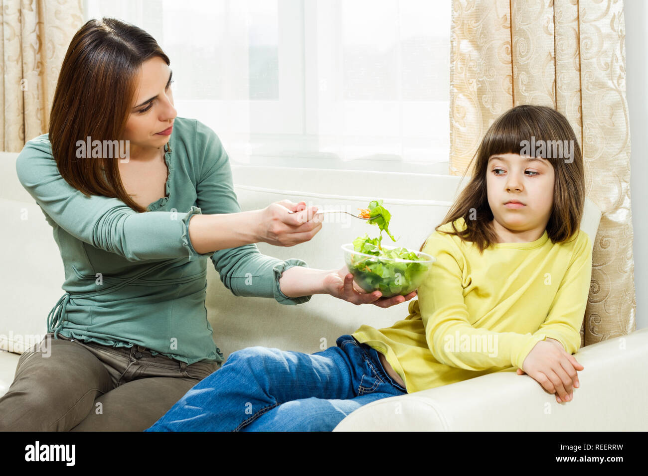 Child vegetables disgust hi-res stock photography and images - Alamy