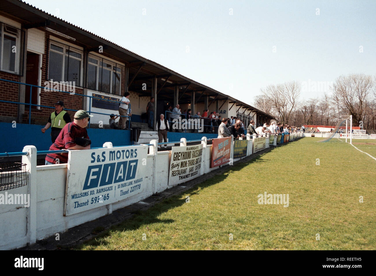 General view of Margate FC Football Ground, Hartsdown Park, Margate ...