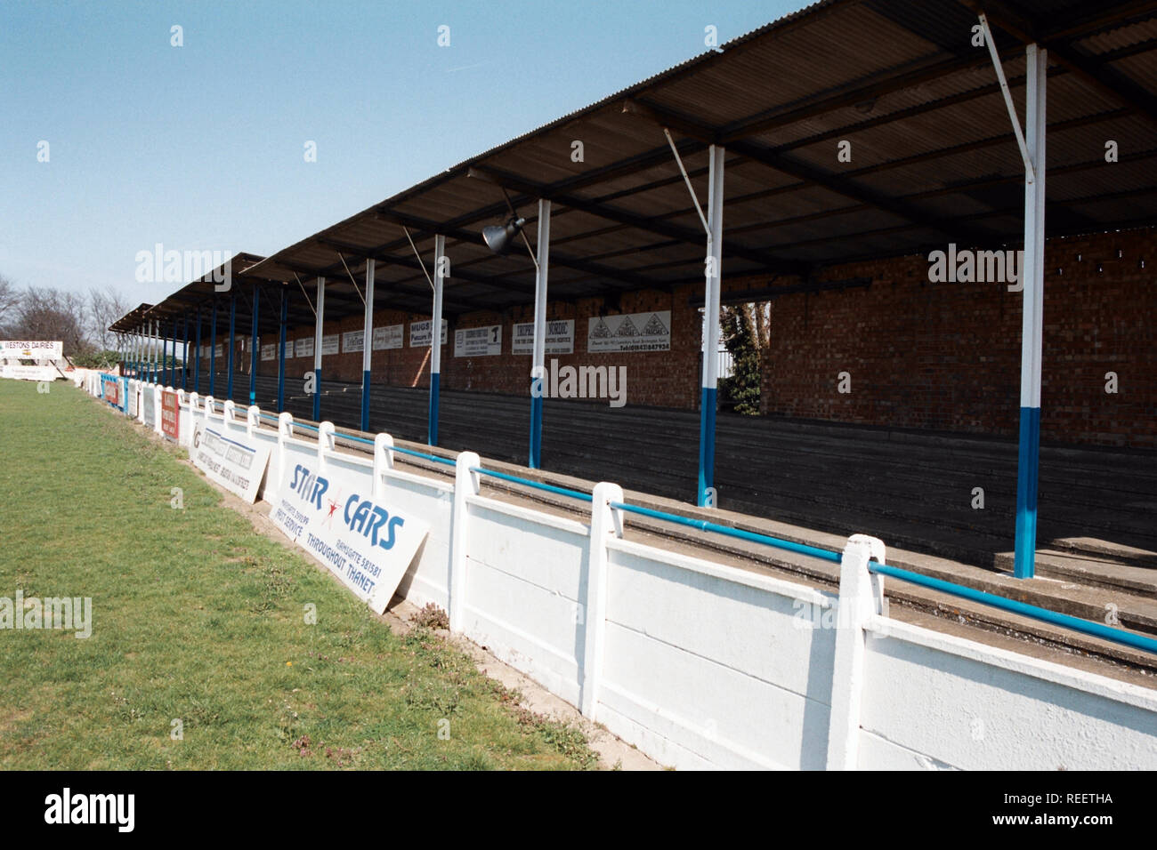 General view of Margate FC Football Ground, Hartsdown Park, Margate ...