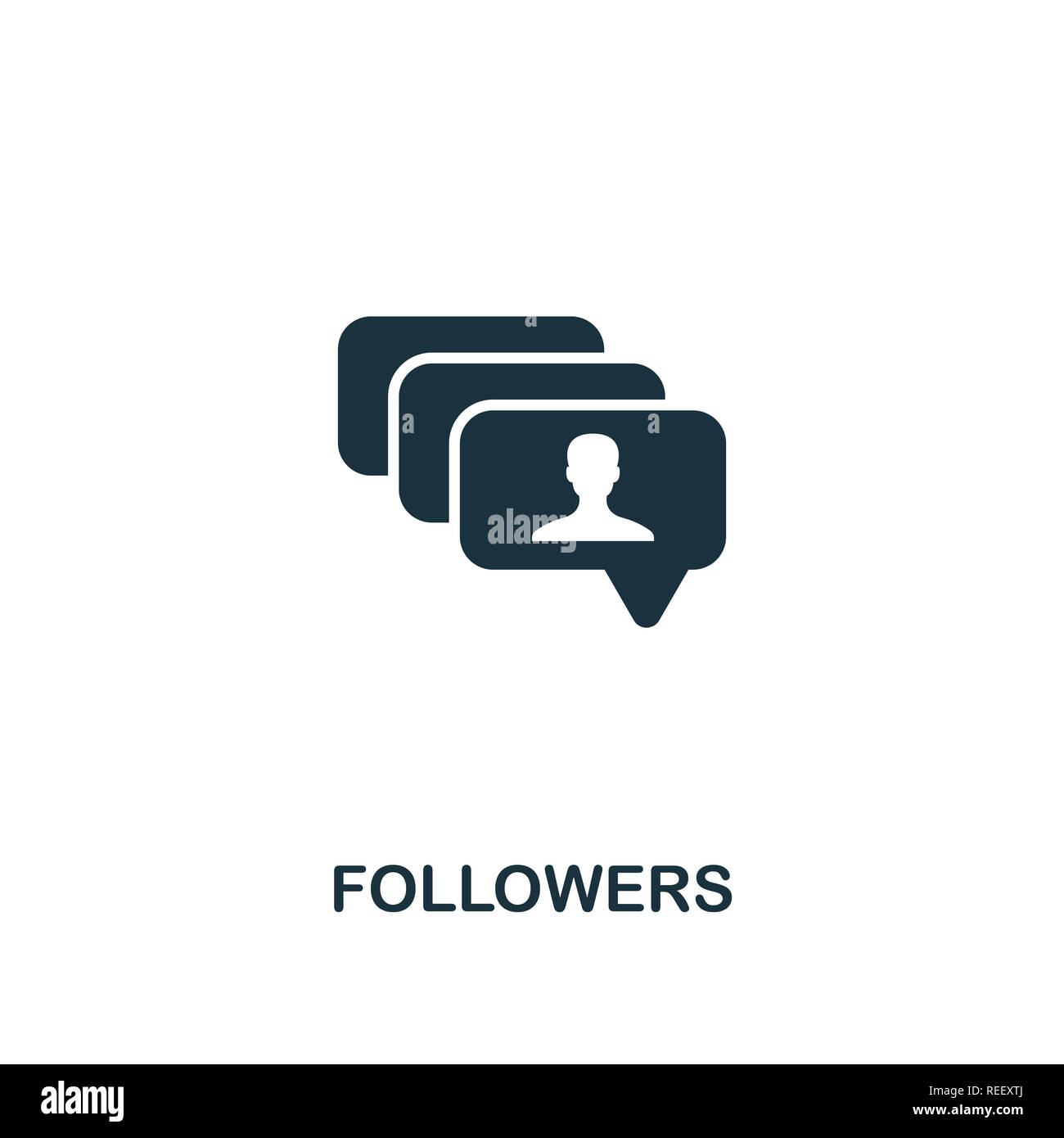 Followers icon. Premium style design from influencer collection. Pixel ...