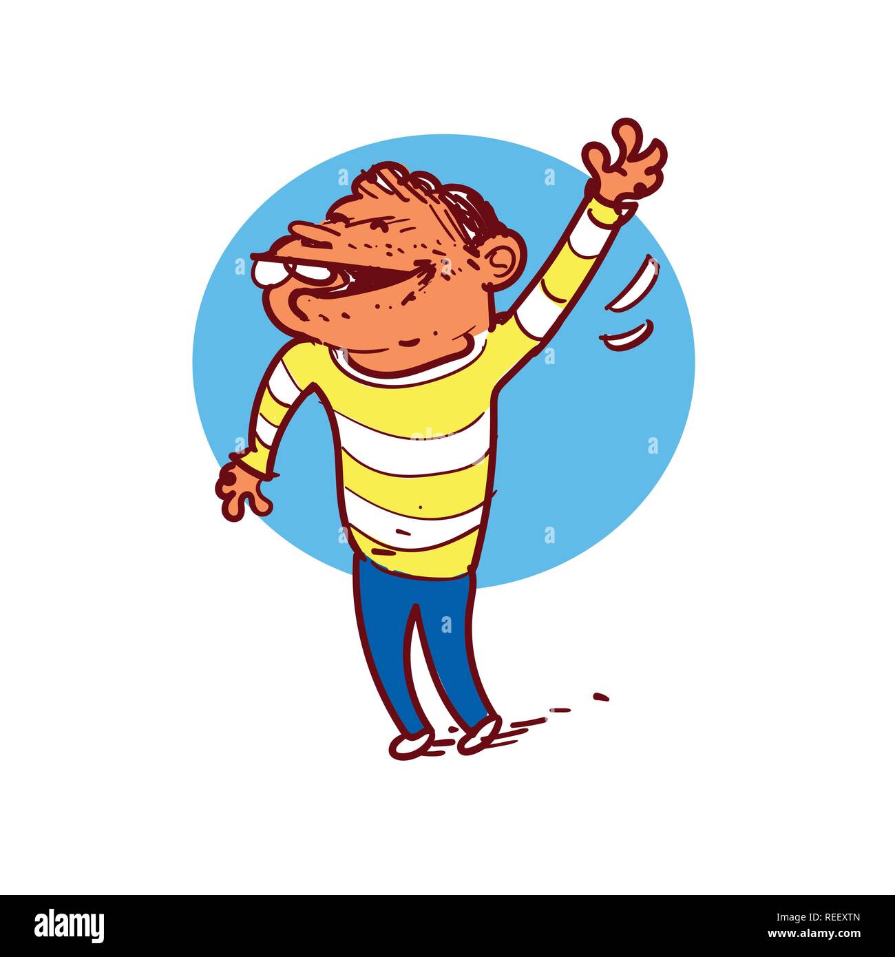 Wearing stripes tshirt Cut Out Stock Images & Pictures - Alamy