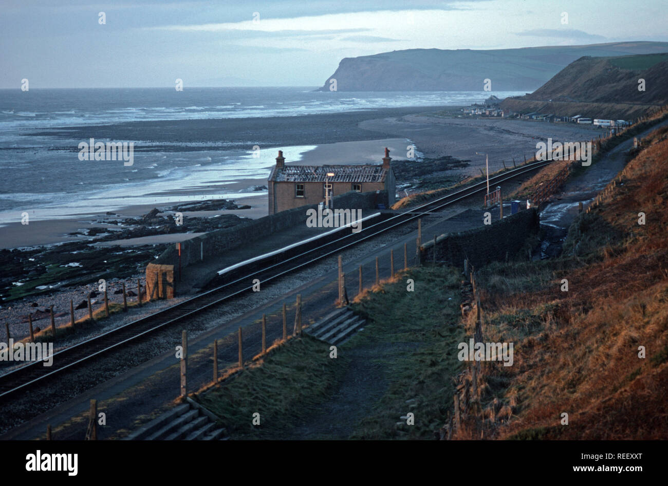 Netherton station on the Cumbrian coast railway line, North West ...