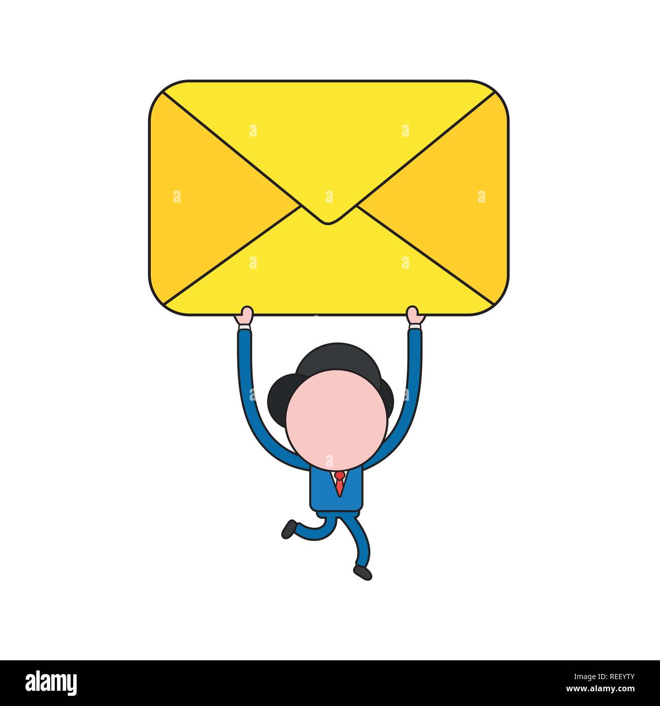 Cartoon character mail running Stock Vector Images - Alamy