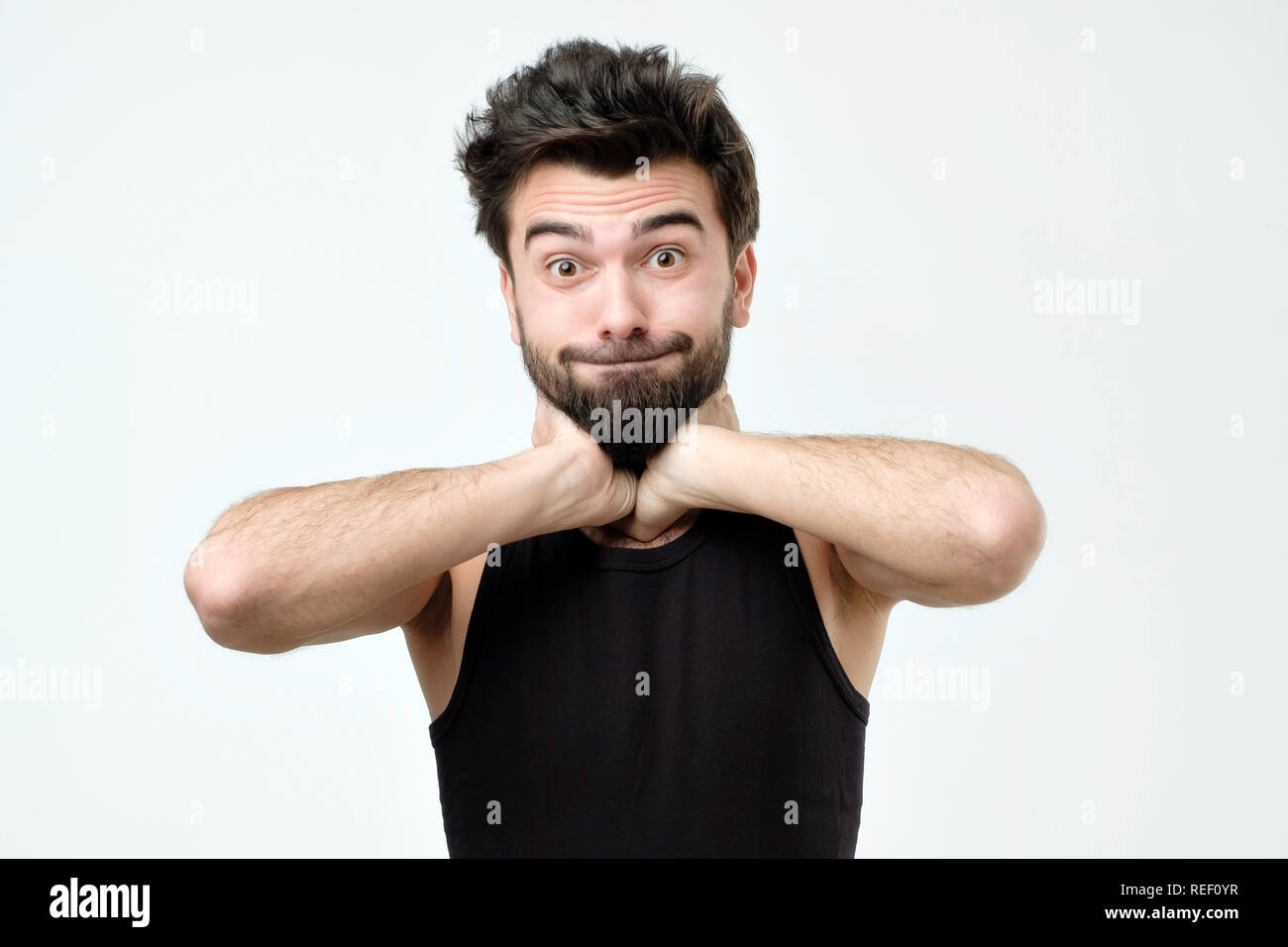 Man being strangled hi-res stock photography and images - Alamy