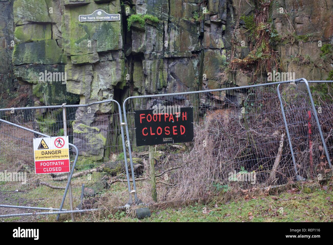 Footpath danger hi-res stock photography and images - Alamy