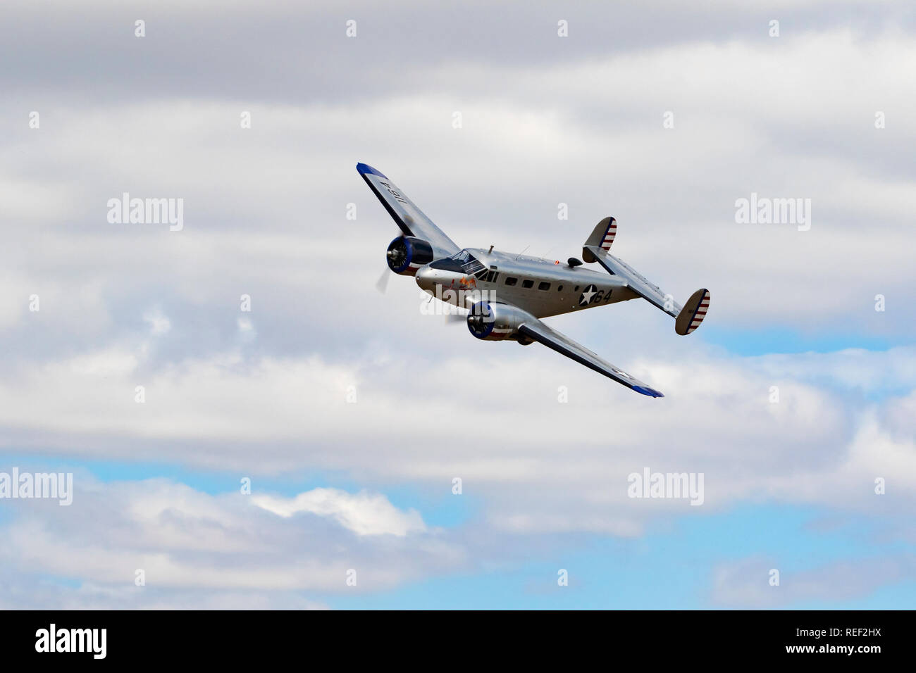 Beech 18 C45 Expeditor 1164 'Good Vibrations' G-BKBL Stock Photo - Alamy