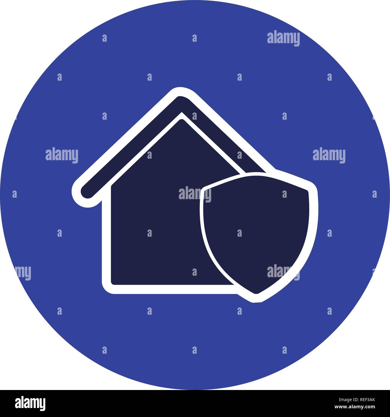 Protected House Vector Icon Sign Icon Vector Illustration For Personal ...