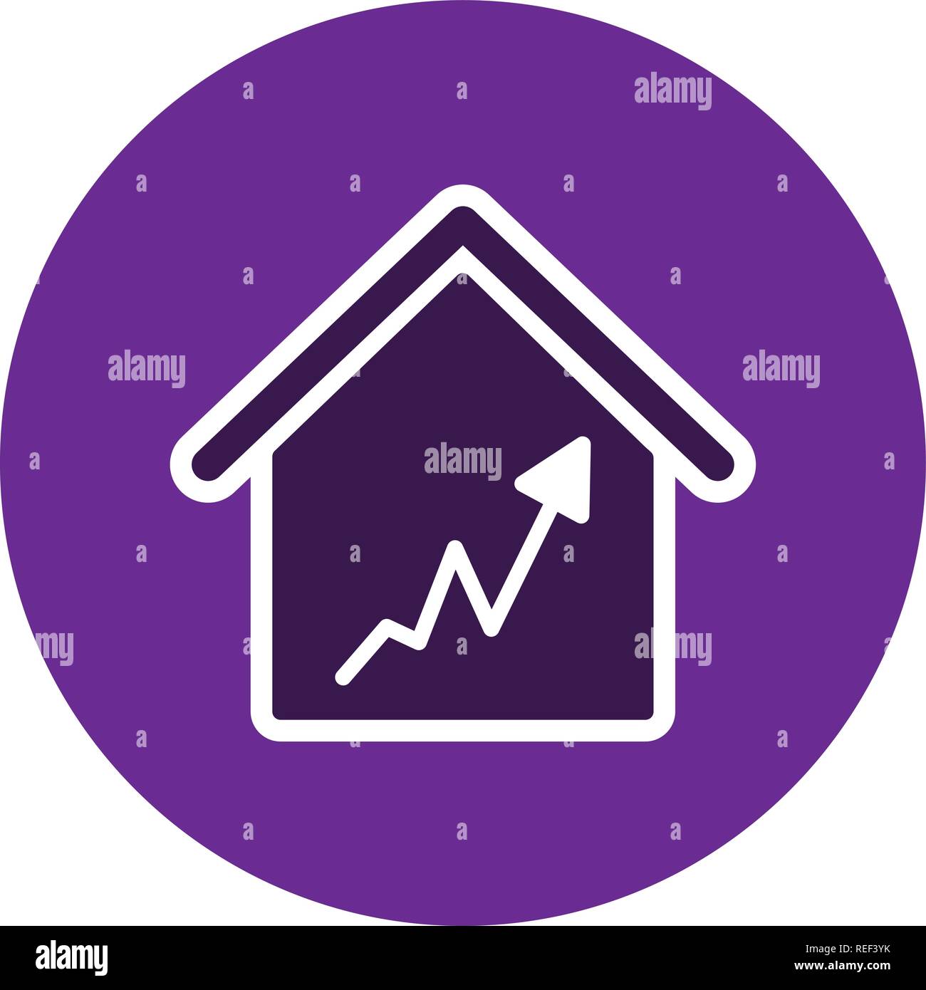 Graph House Vector Icon Sign Icon Vector Illustration For Personal And ...