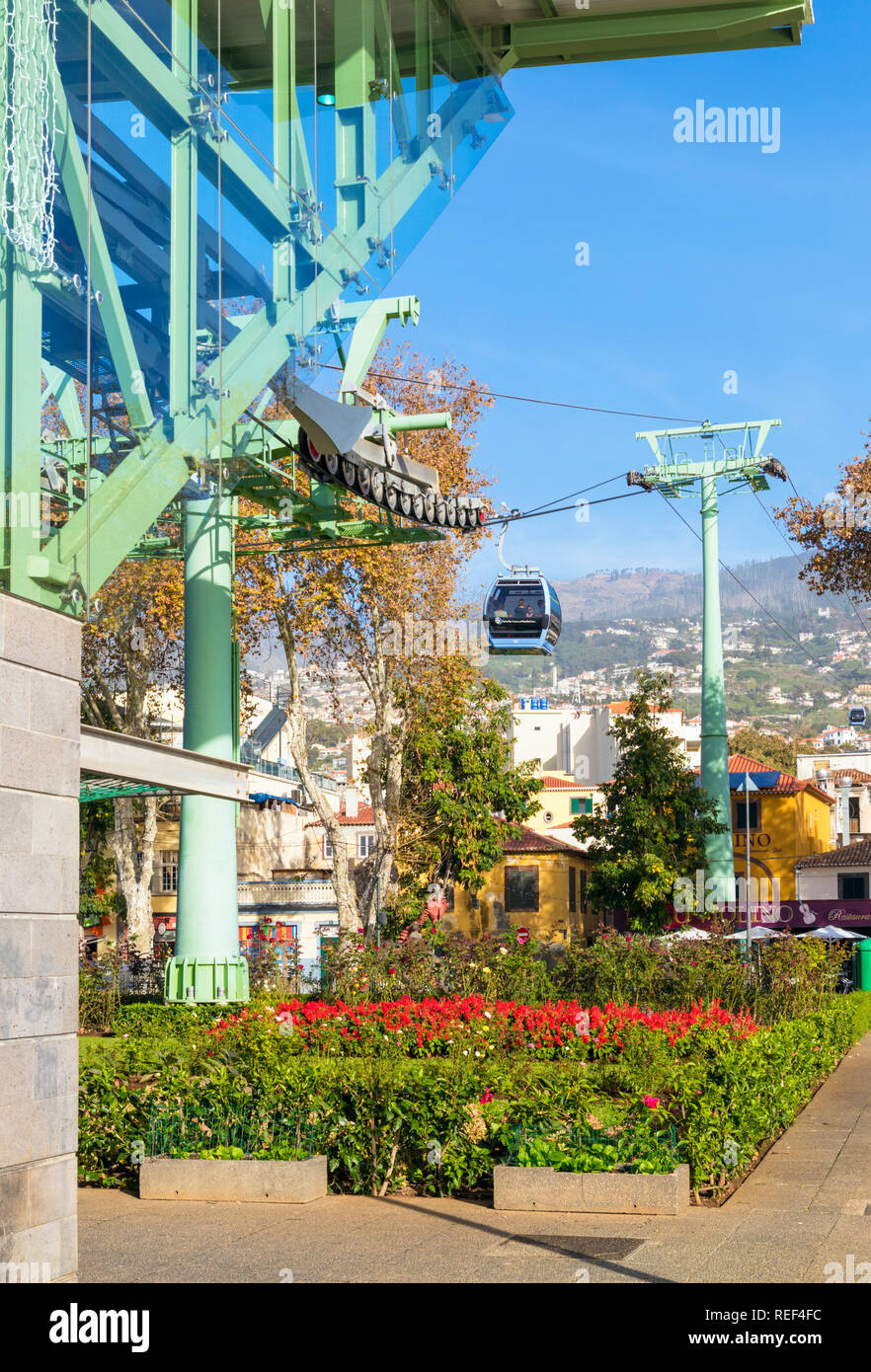 MADEIRA Funchal cable car connecting Zona velha old town funchal to ...