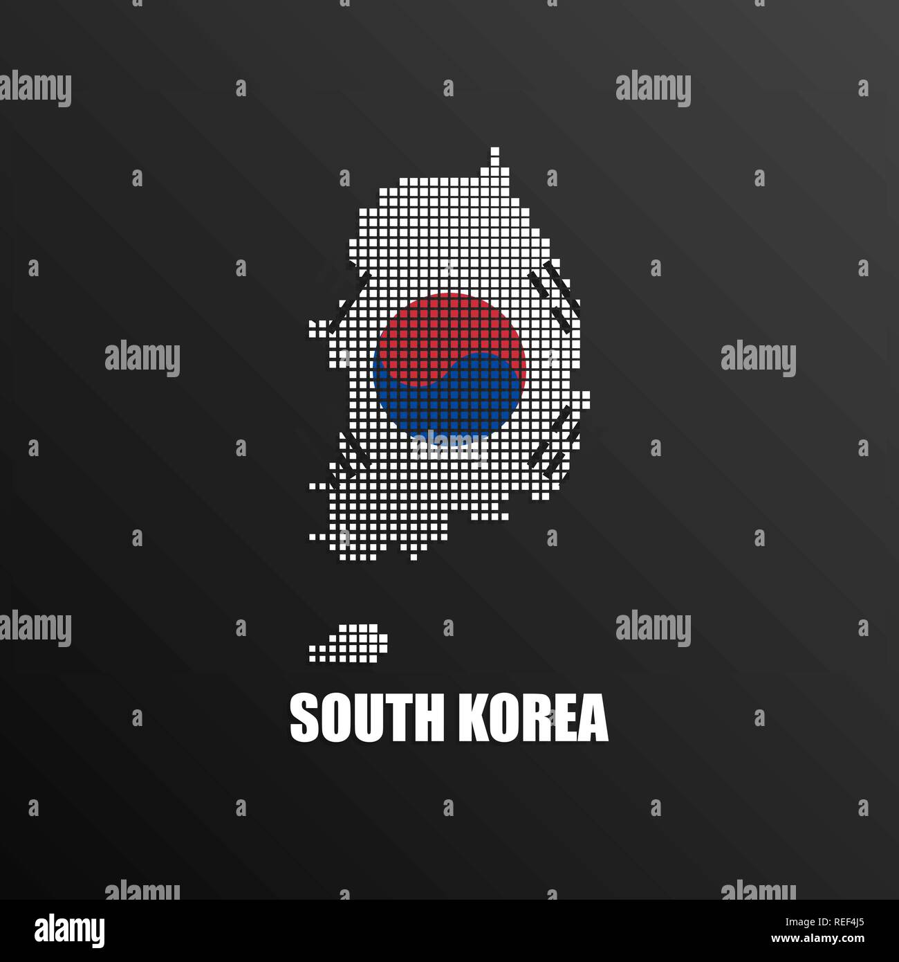 Map of south korea hi-res stock photography and images - Alamy