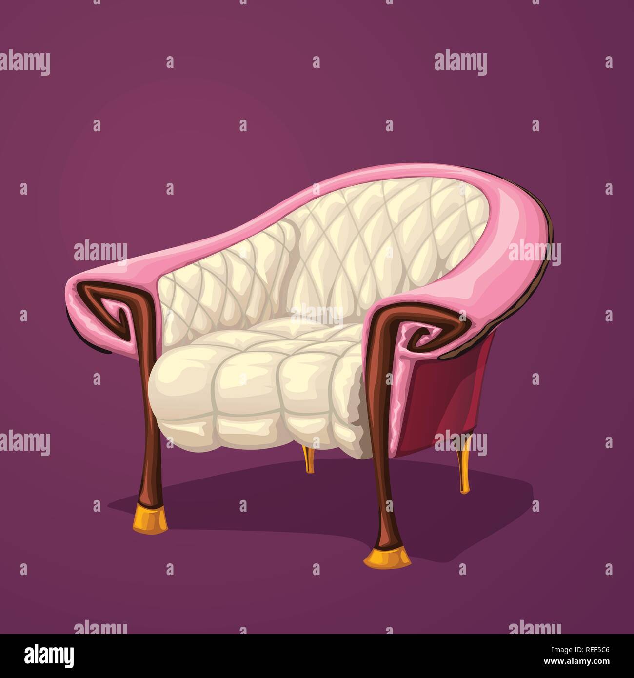 Vintage pink interior Stock Vector Images - Alamy