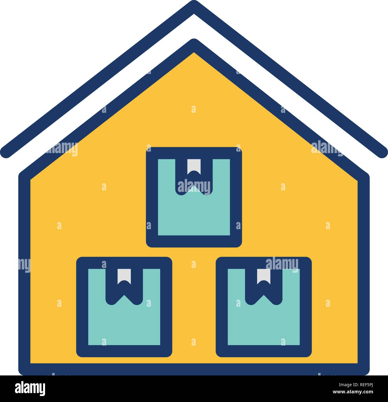 Storage Warehouse Vector Icon Sign Icon Vector Illustration For ...