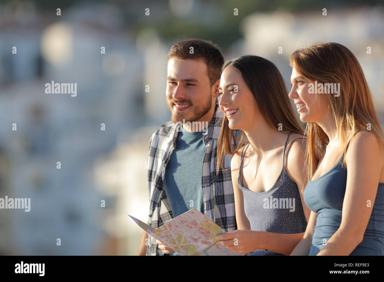 Group tourists enjoying on vacation hi-res stock photography and images ...