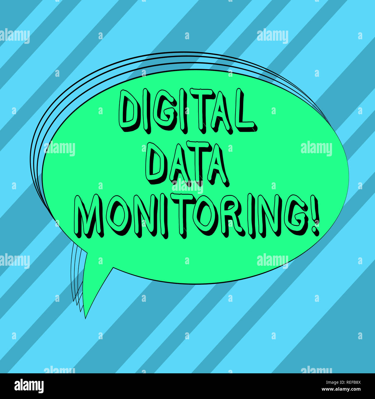 Text sign showing Digital Data Monitoring. Conceptual photo Routine ...