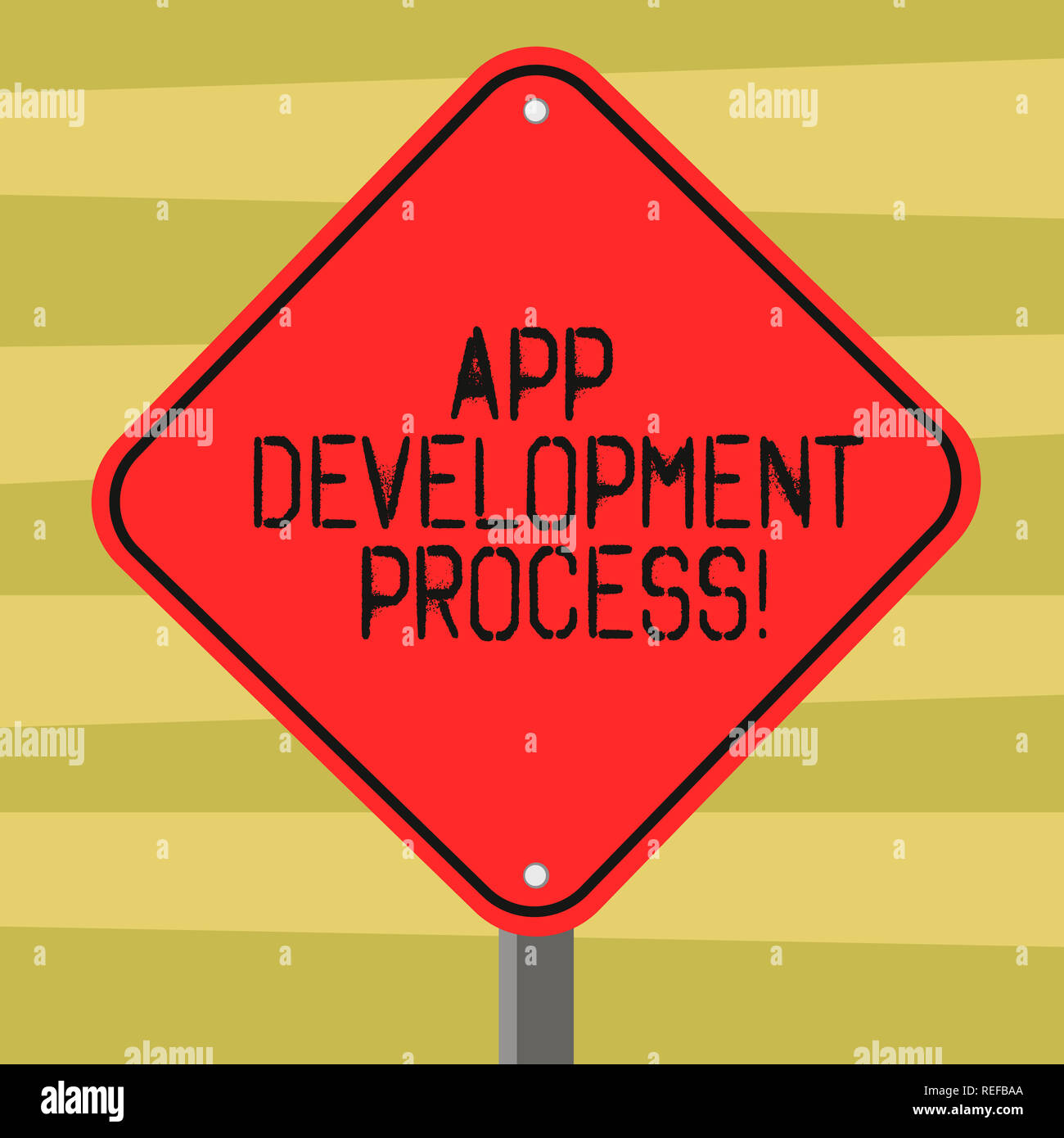 Text sign showing App Development Process. Conceptual photo prediction ...