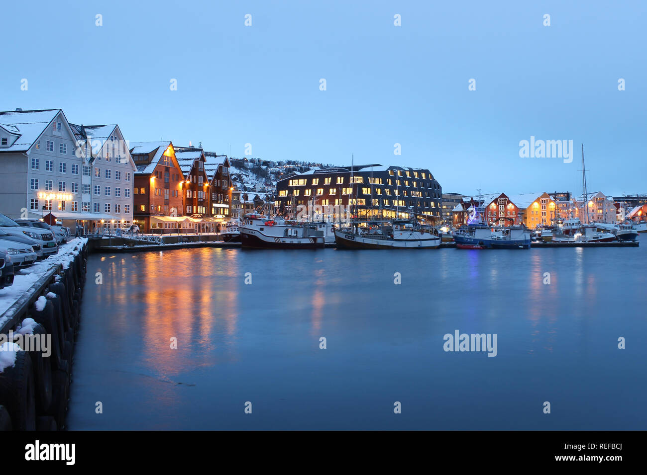 Tromso city night hi-res stock photography and images - Alamy