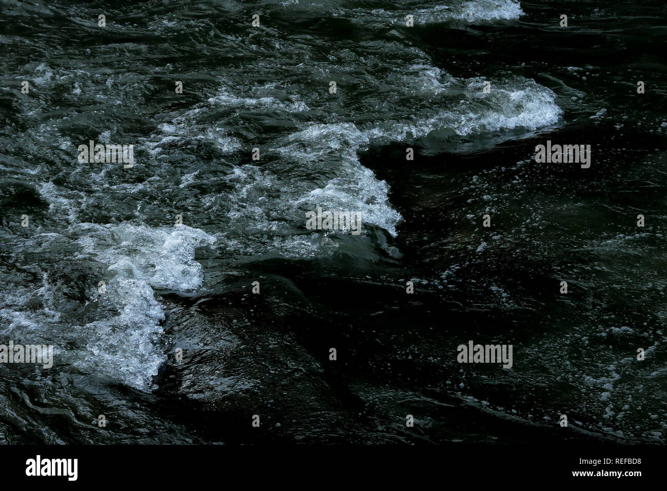 Abstract dark blue Waterfall wave water background texture Stock Photo ...