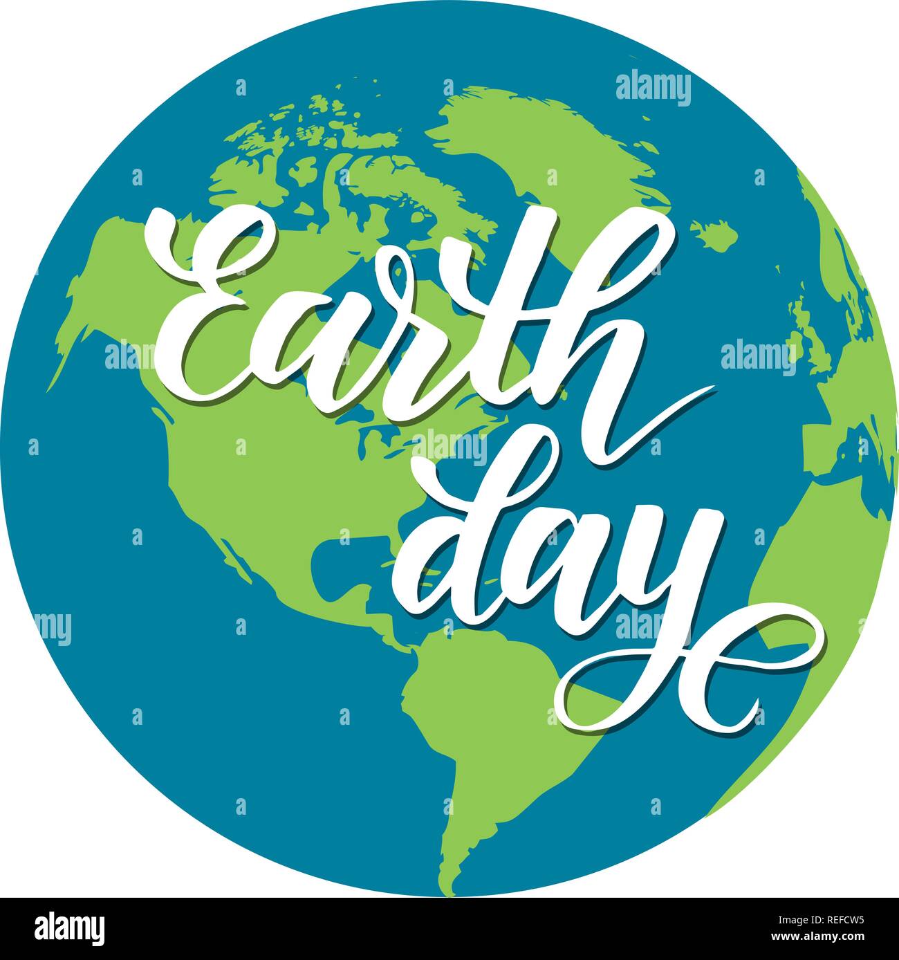 Earth day modern brush calligraphy Stock Vector Image & Art - Alamy