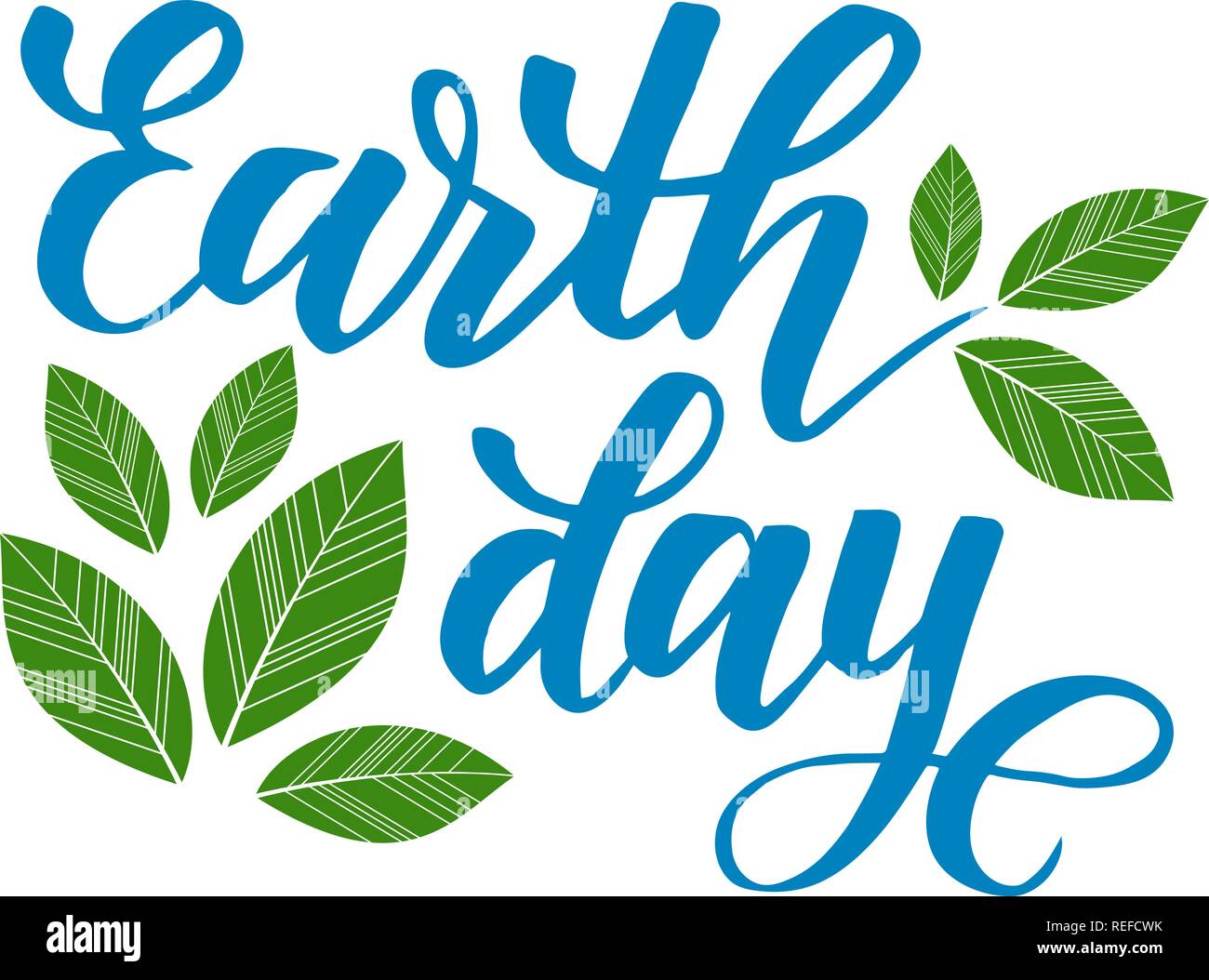 Earth day modern brush calligraphy Stock Vector Image & Art - Alamy