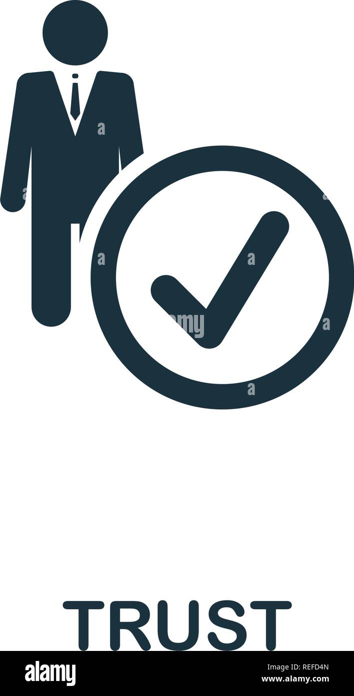 Trust icon. Premium style design from influencer icon collection. Pixel ...