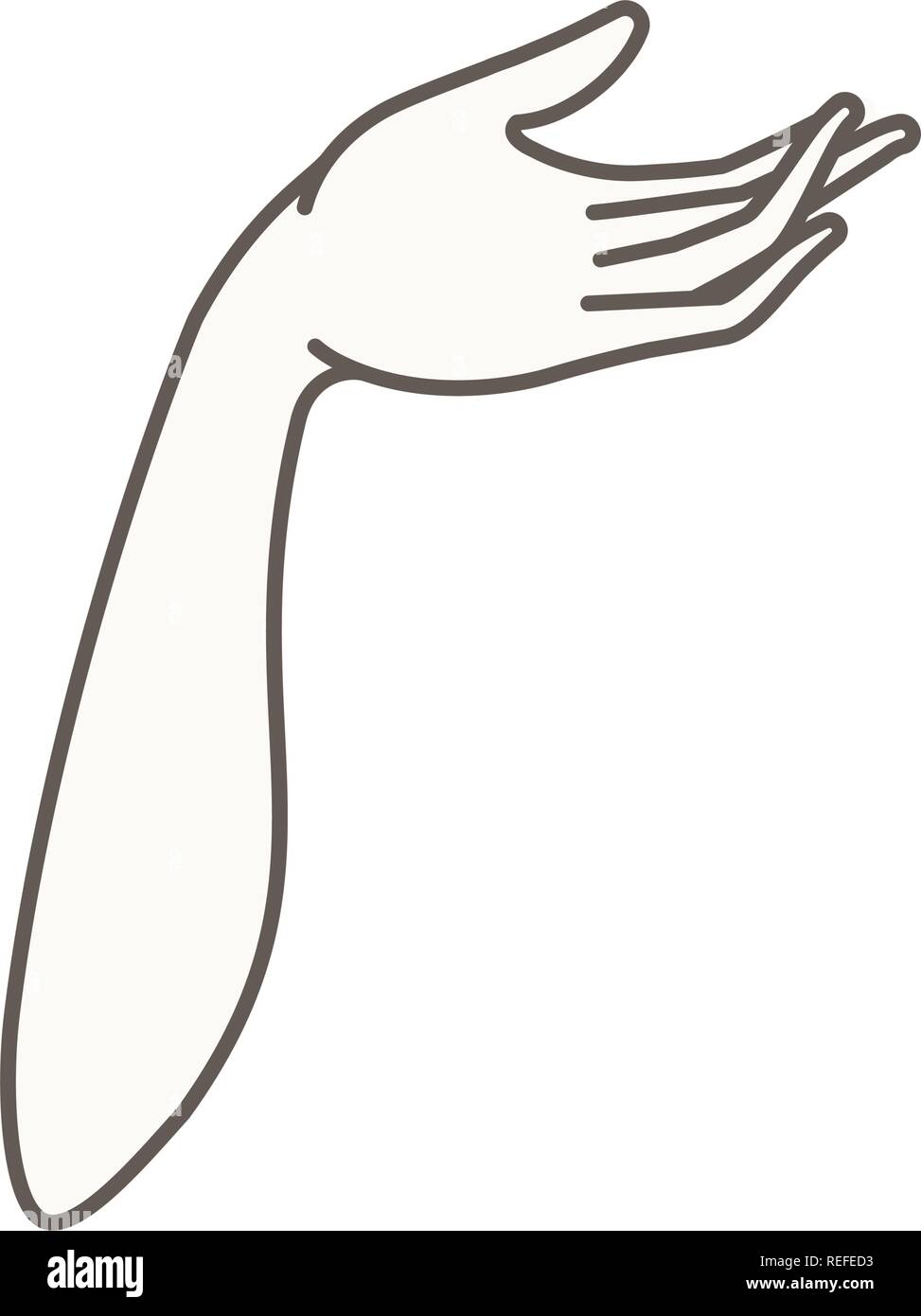 open hand receiving avatar character Stock Vector Image & Art - Alamy