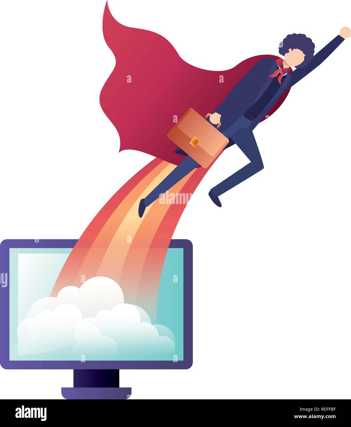 business man with set icons Stock Vector Image & Art - Alamy