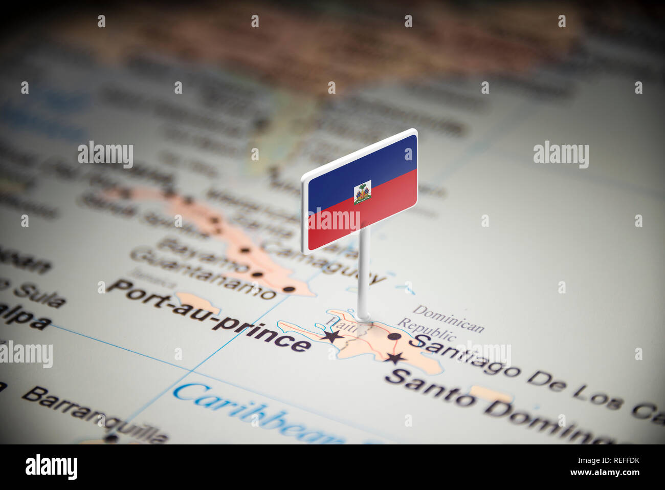 Map flag haiti hi-res stock photography and images - Alamy