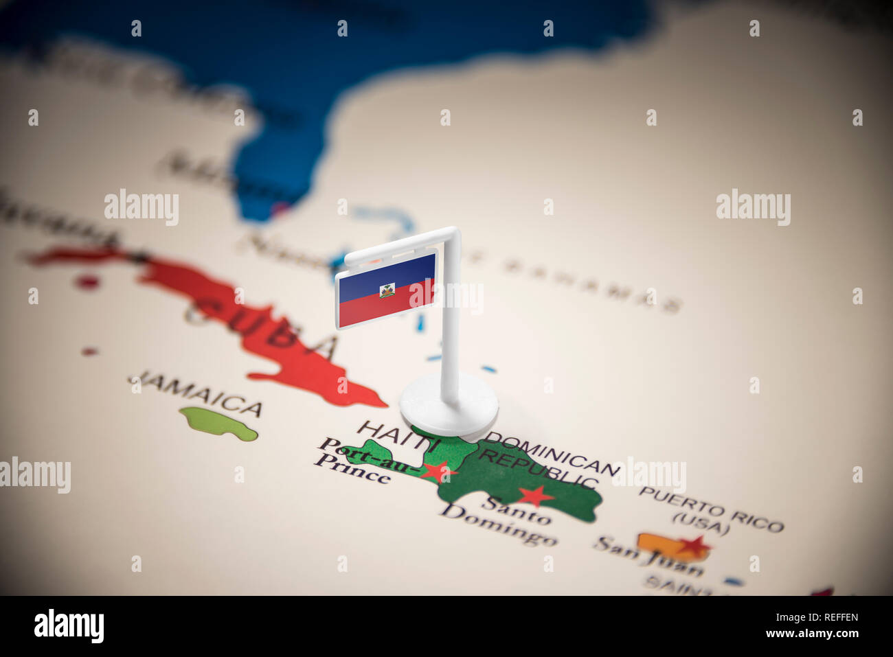 Map flag haiti hi-res stock photography and images - Alamy