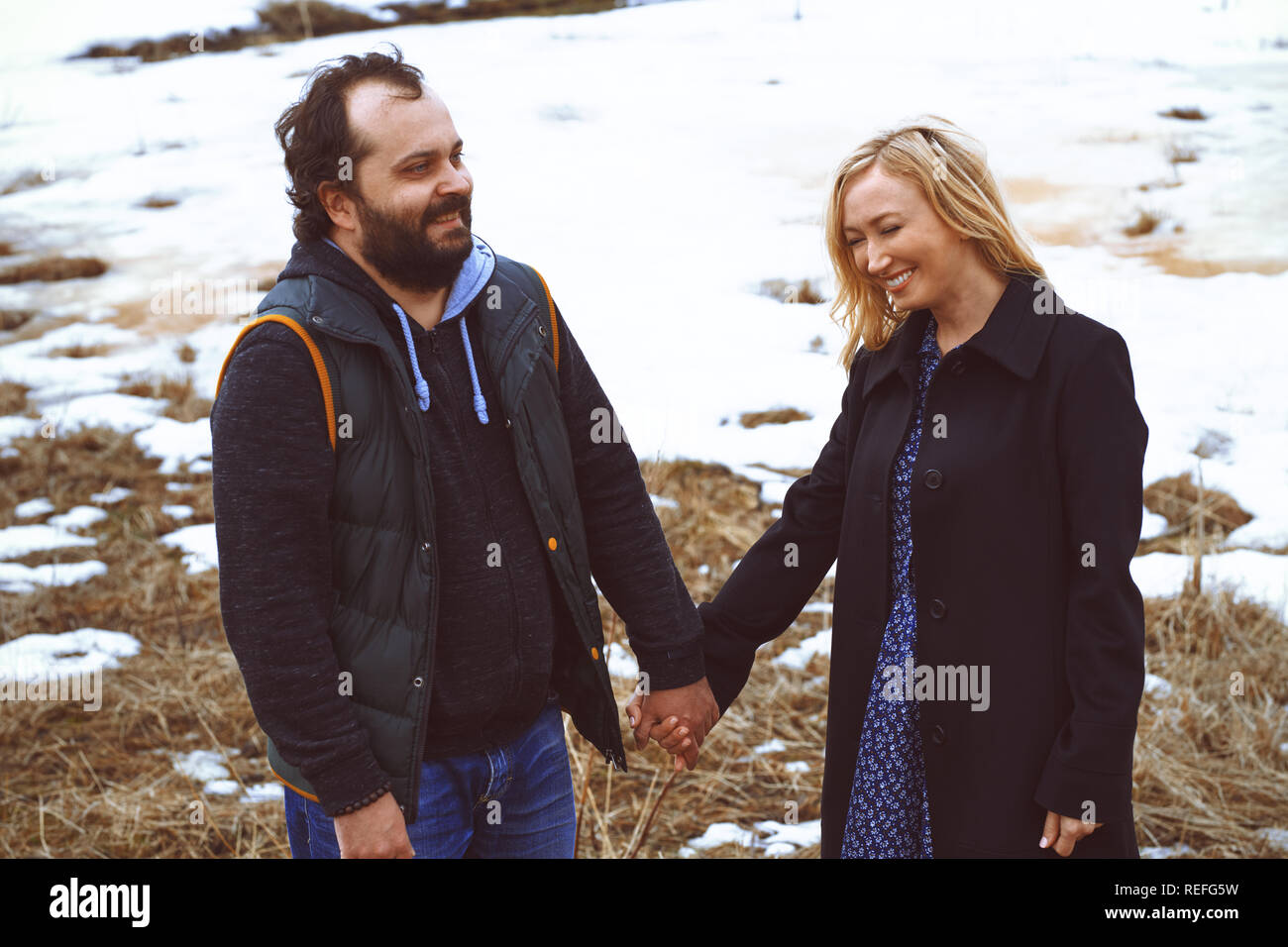 Family having fun in field hi-res stock photography and images - Alamy