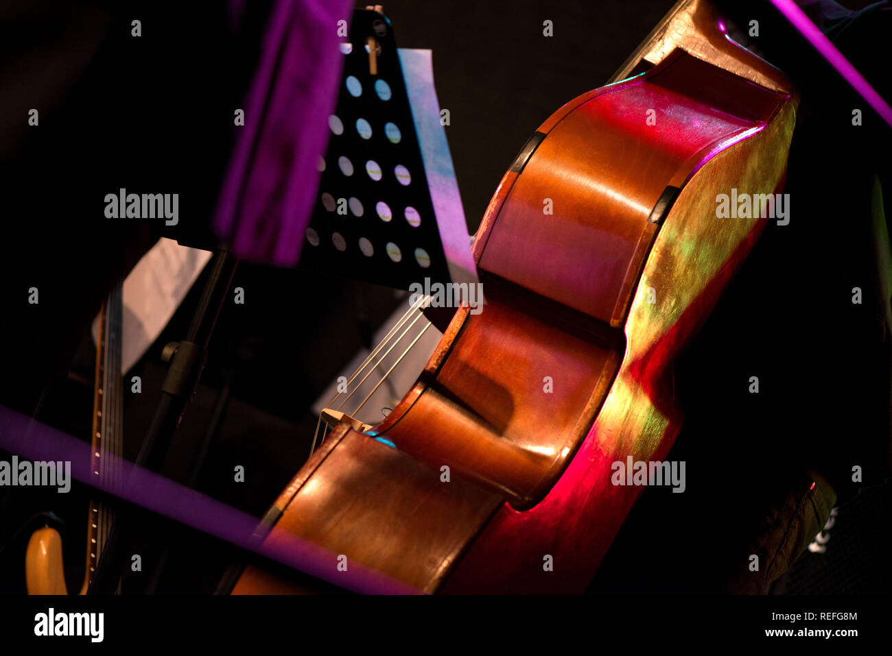 Prepared stage for live music hi-res stock photography and images - Alamy
