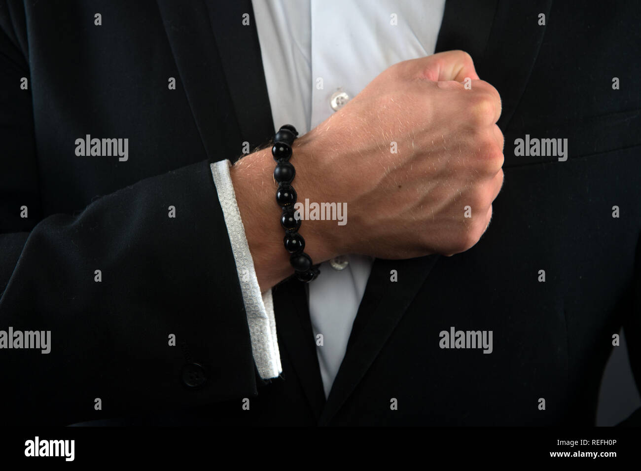 Black fist bracelet store
