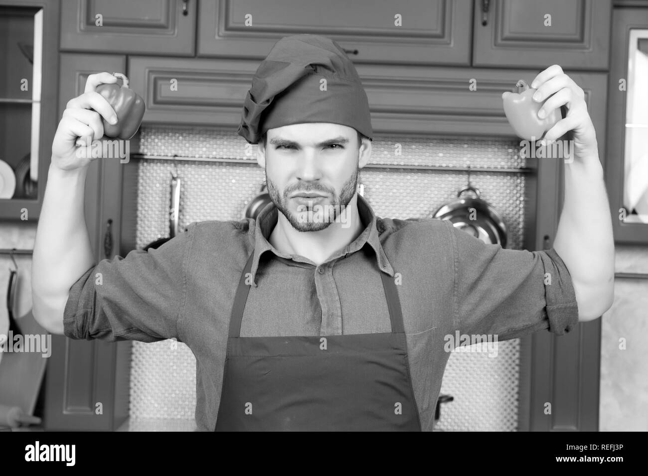 Muscle man apron hi-res stock photography and images - Alamy