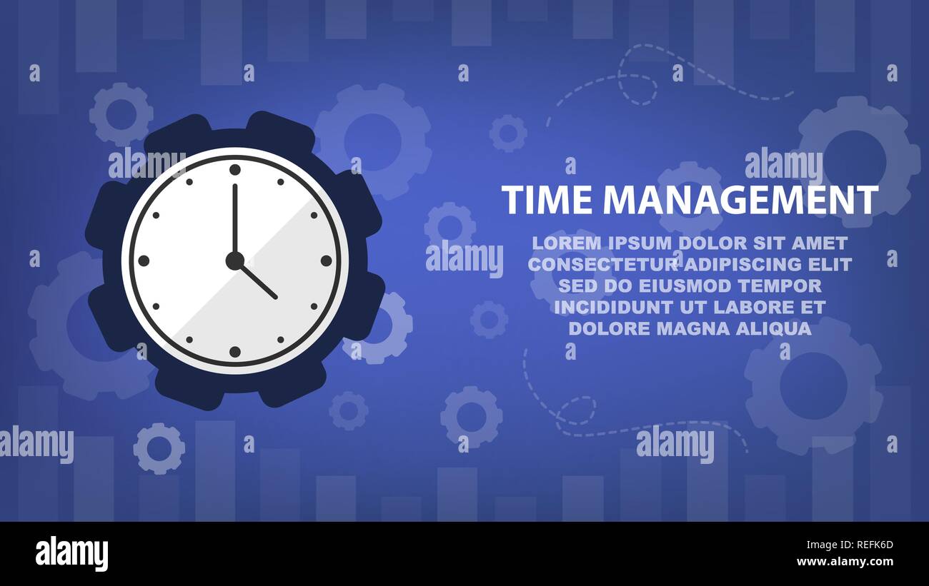 Time management and schedule for business concept horizontal banner for ...