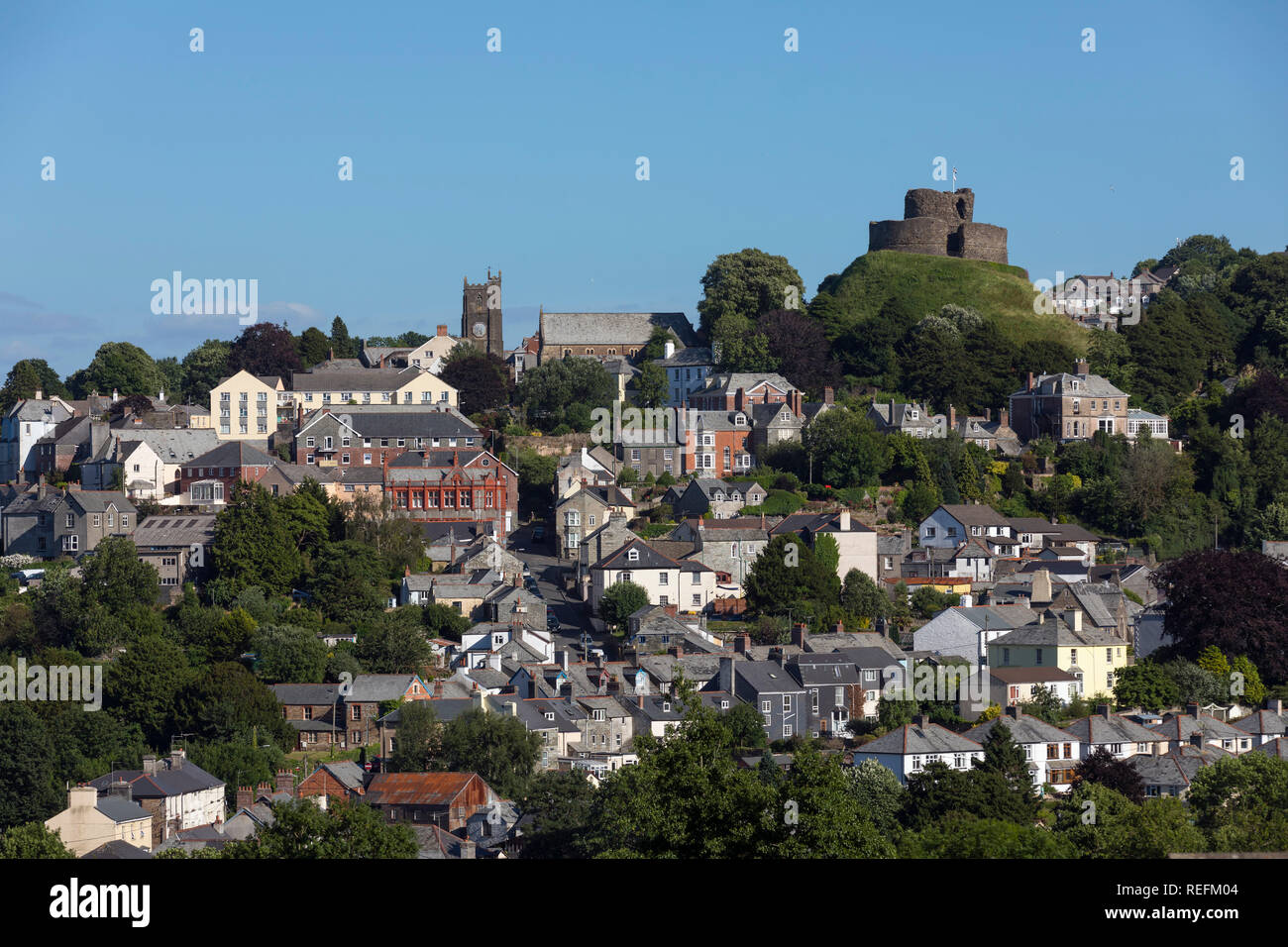 Launceston; Town and Castle; Cornwall; UK Stock Photo - Alamy