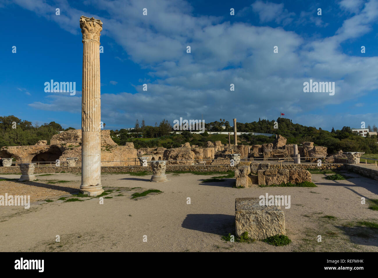 Ruins of the ancient Carthage city, Tunis, Tunisia, North Africa Stock ...