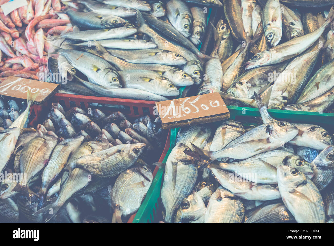 Traditional fish market in Tunisia Stock Photo - Alamy
