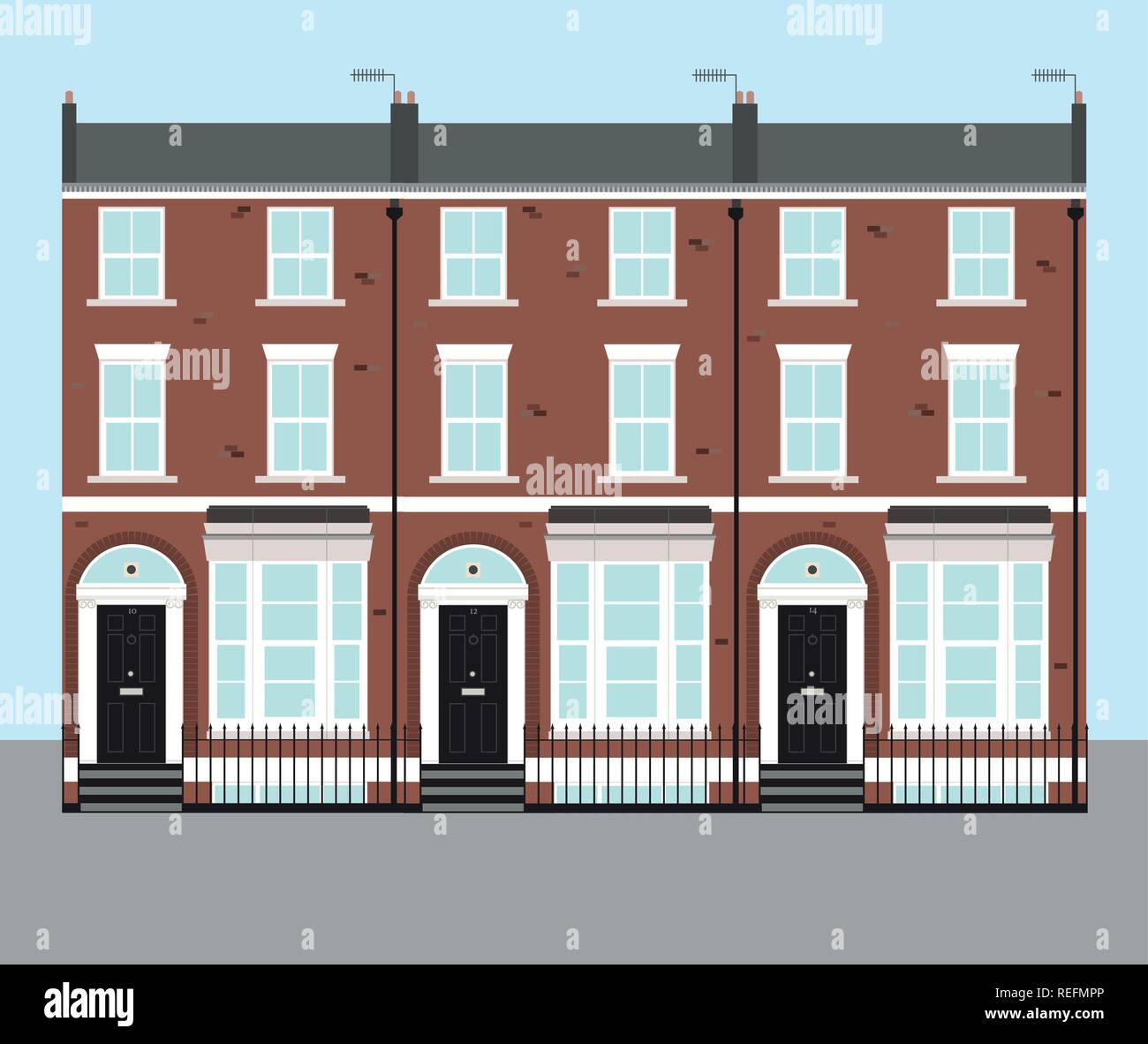 Victorian edinburgh street Stock Vector Images - Alamy