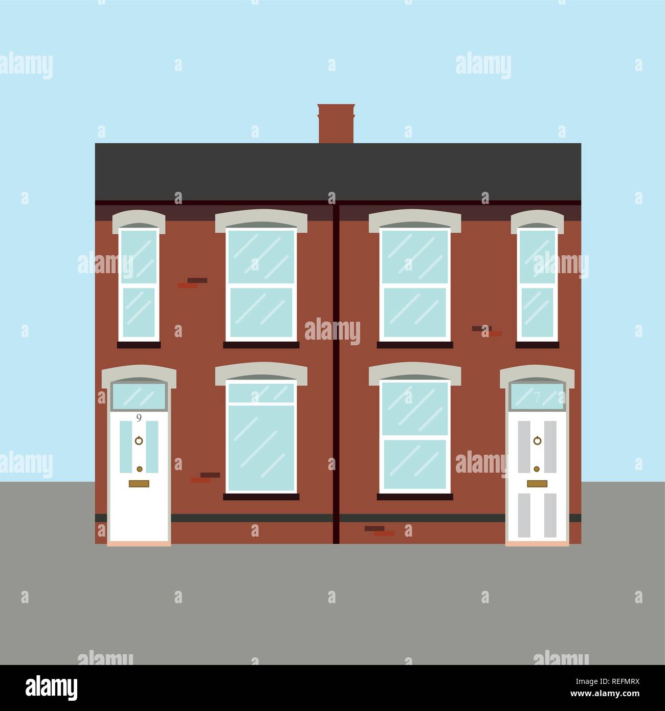 Victorian terrace homes Stock Vector Images - Alamy