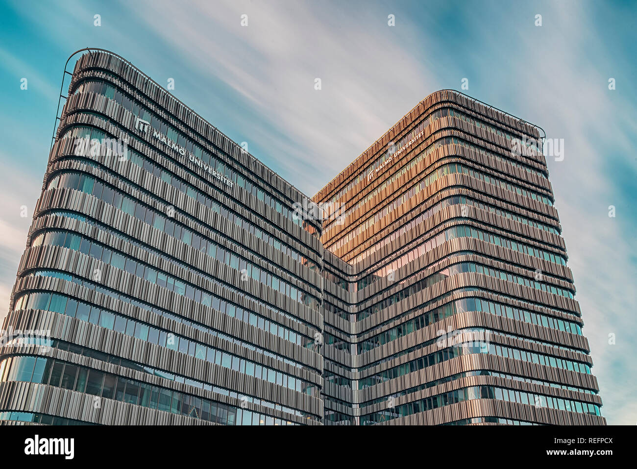 MALMO, SWEDEN - JANUARY 05, 2019: Sweden's newest university in the ...