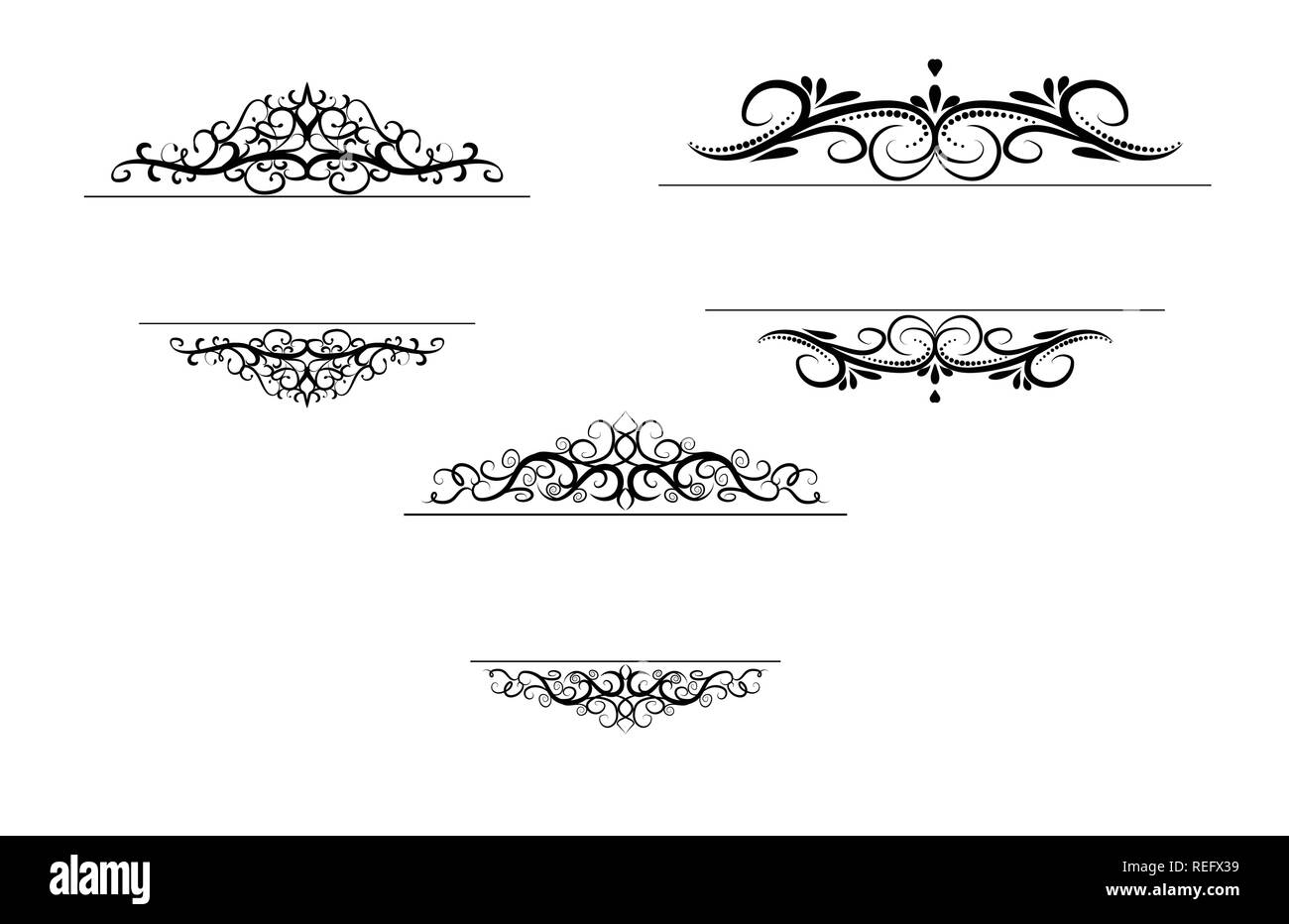 Vintage vector swirl frame set Stock Vector Image & Art - Alamy