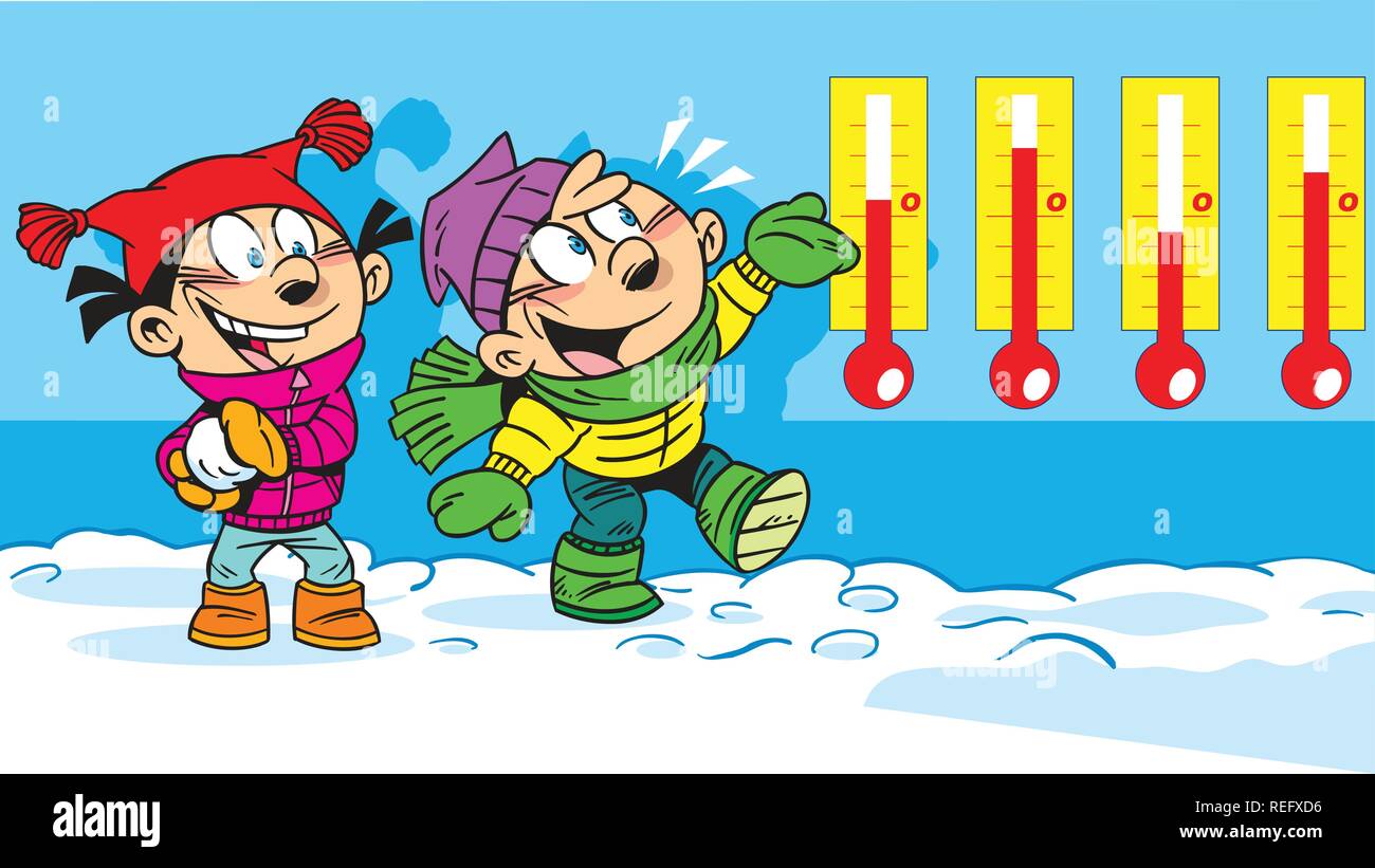 Child playing in snow Stock Vector Images - Alamy