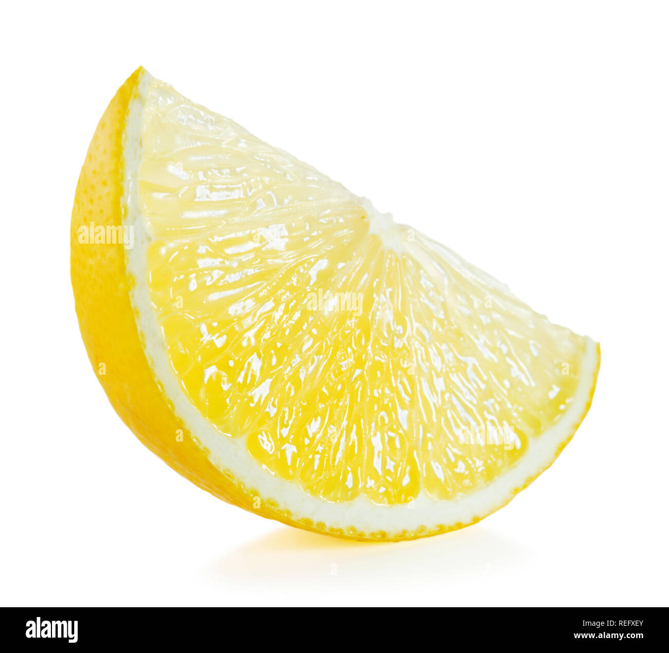 single slice of lemon isolated on white background Stock Photo - Alamy