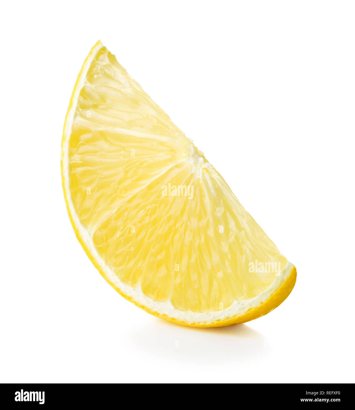 single slice of lemon isolated on white background Stock Photo - Alamy