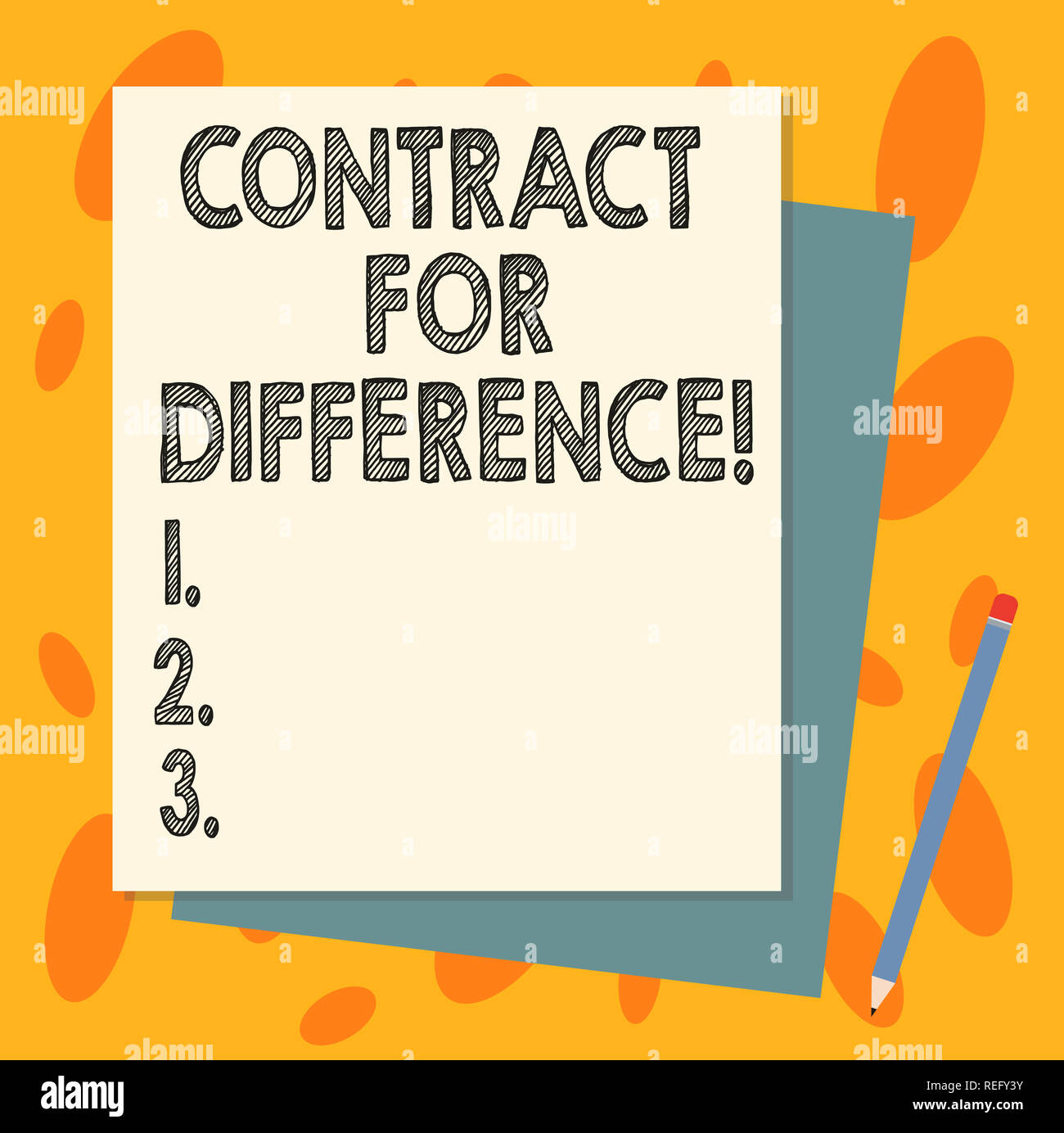 Handwriting text Contract For Difference. Concept meaning contract ...